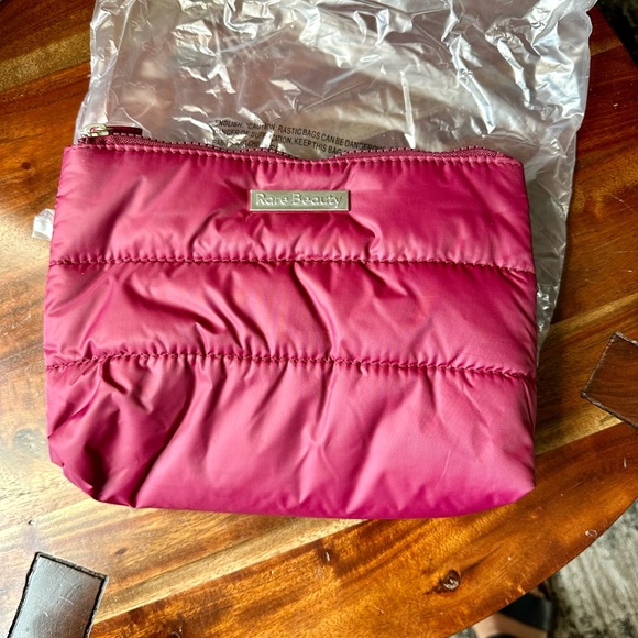 Rare Beauty | Bags | Rare Beauty Sultry Berry Puffy Makeup Bag | Poshmark